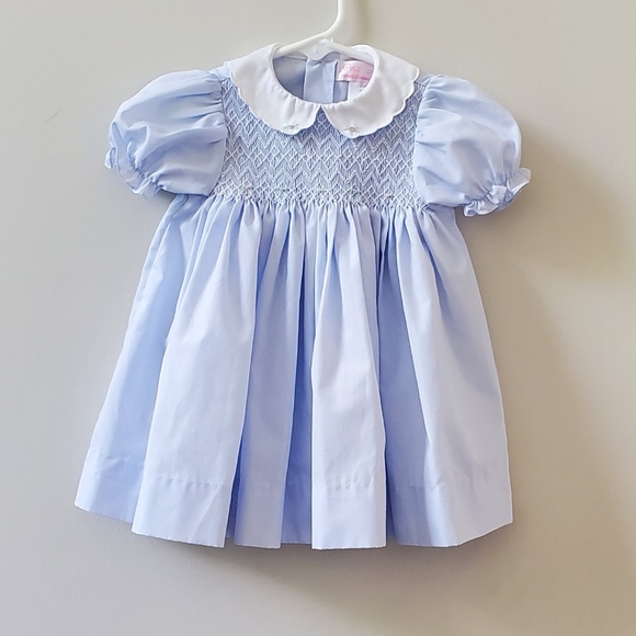 Petit Ami | Dresses | Petit Ami Baby Girl Smocked Dress In Light Blue | Poshmark